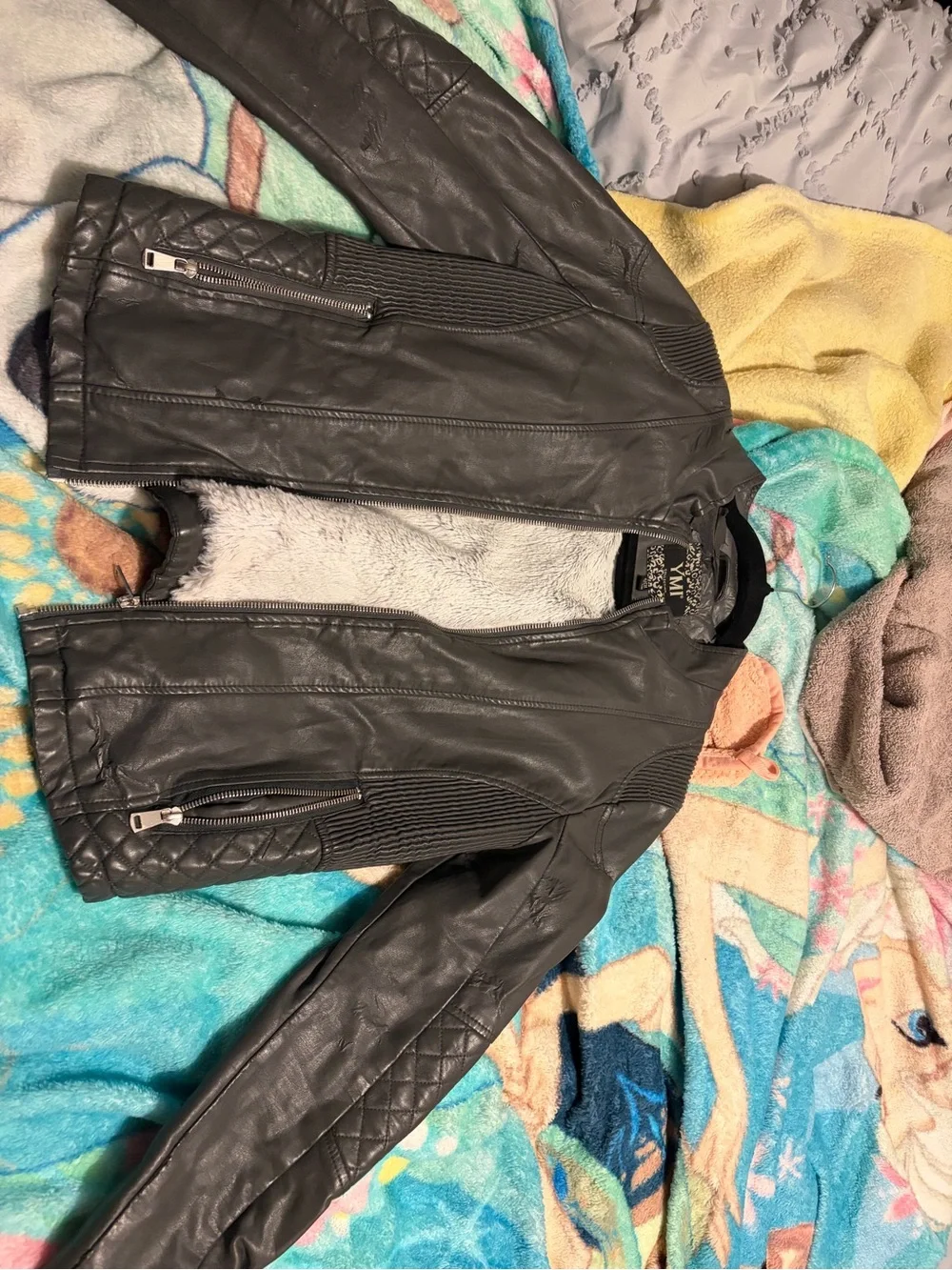 Jackets & Coats | Leather Jacket In Dark Gray | Poshmark